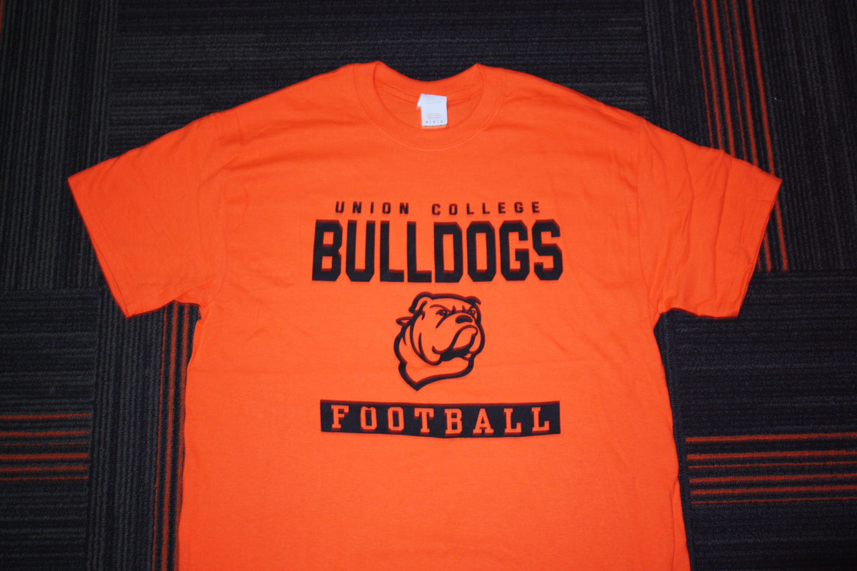 Union Orange Bulldog Football Tee – Union Commonwealth University